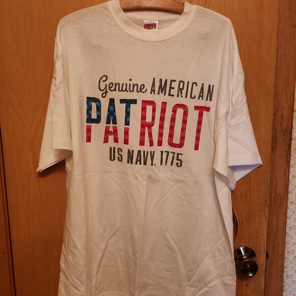 Shirts | Genuine American Patriot Us Navy 1775 White Mens Tshirt Size ...